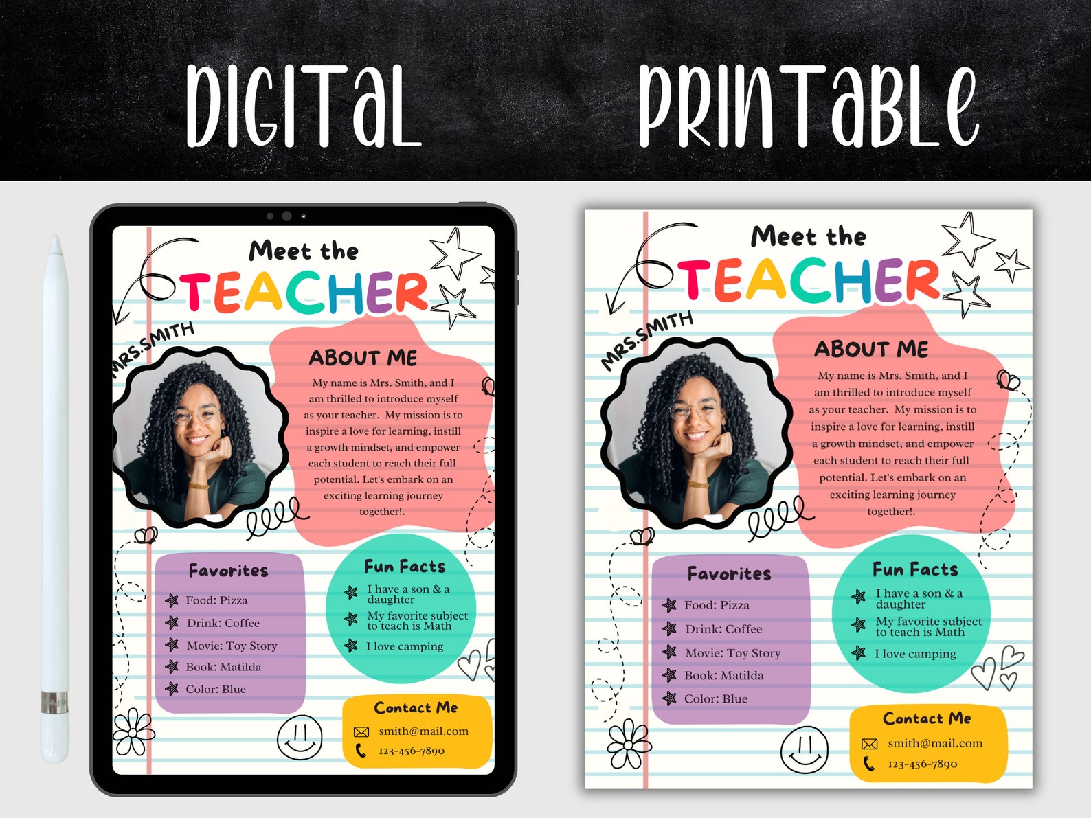 Meet the Teacher Editable Template, INSTANT DOWNLOAD Canva Template ...