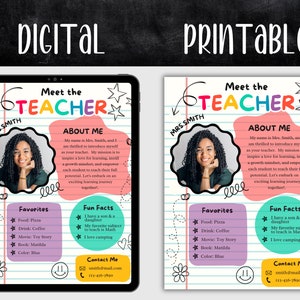 Meet the Teacher Editable Template, INSTANT DOWNLOAD Canva Template ...