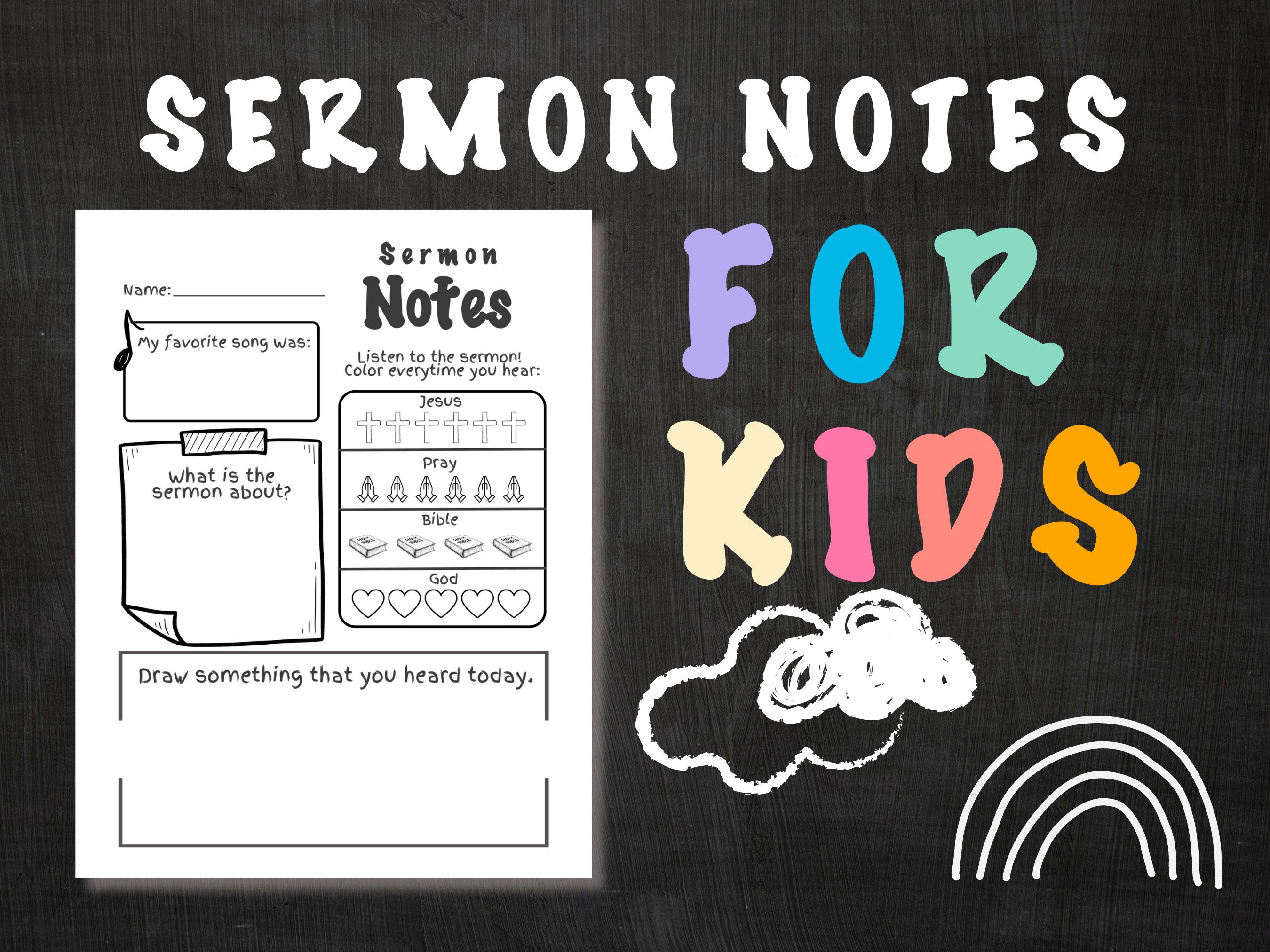 Sermon Notes for Kids, Worship Notebook, and Busy Journal for Children ...