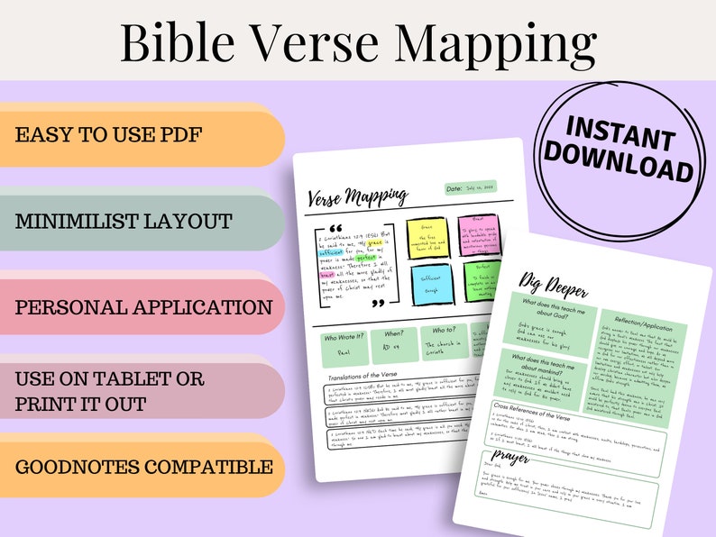 Explore Scripture With Verse Mapping: Download PDF for Bible Study ...