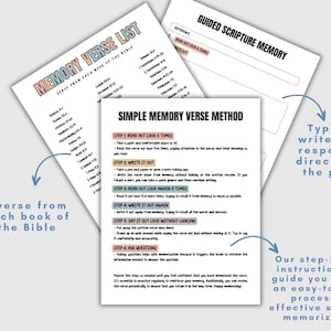 Digital Bible Memory Verse Bundle, Bible Journal, Bible Verse ...