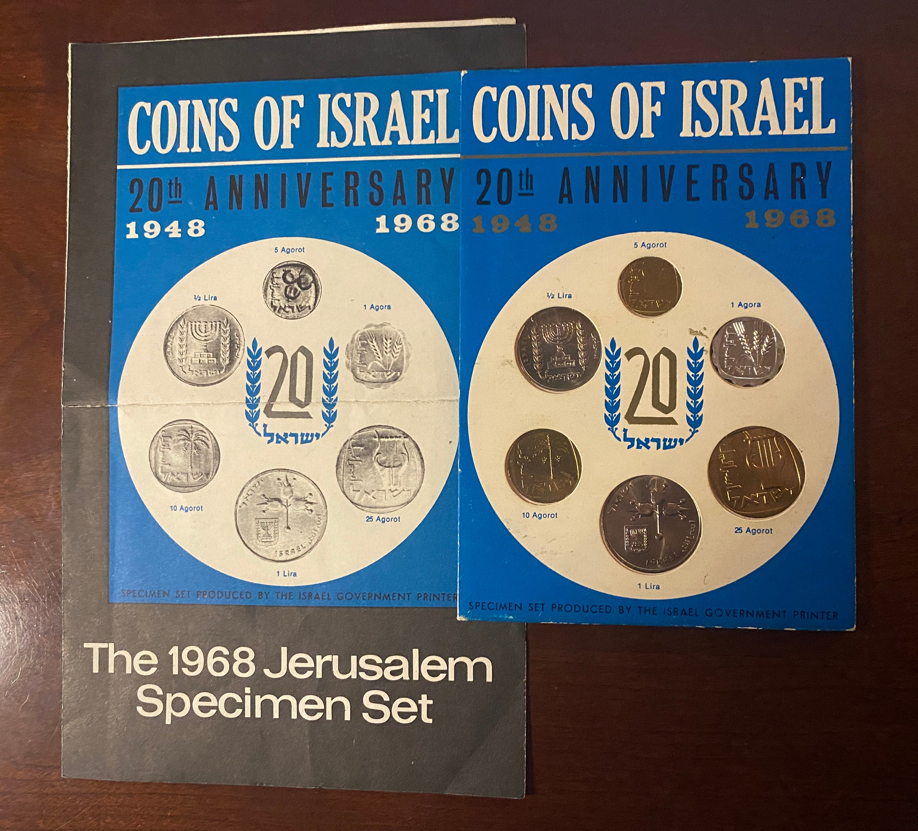 Coins of Israel: 20th Anniversary 1948-1968, the 1968 Jerusalem ...