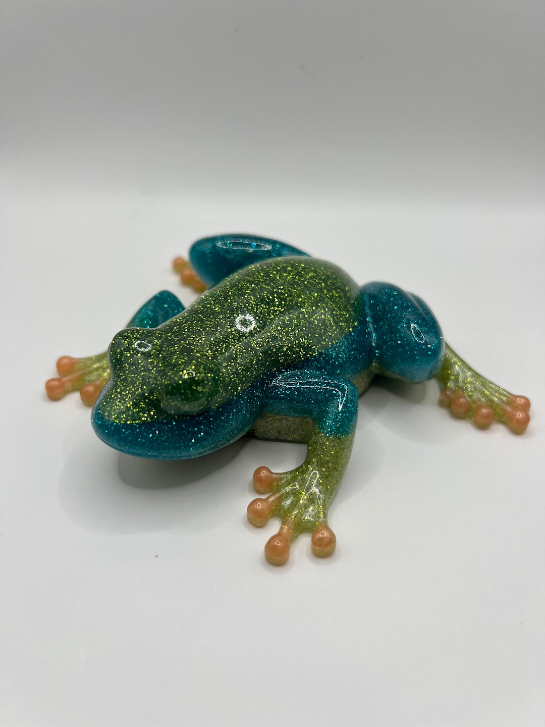 Green and Turquoise Epoxy Resin Frog - Etsy