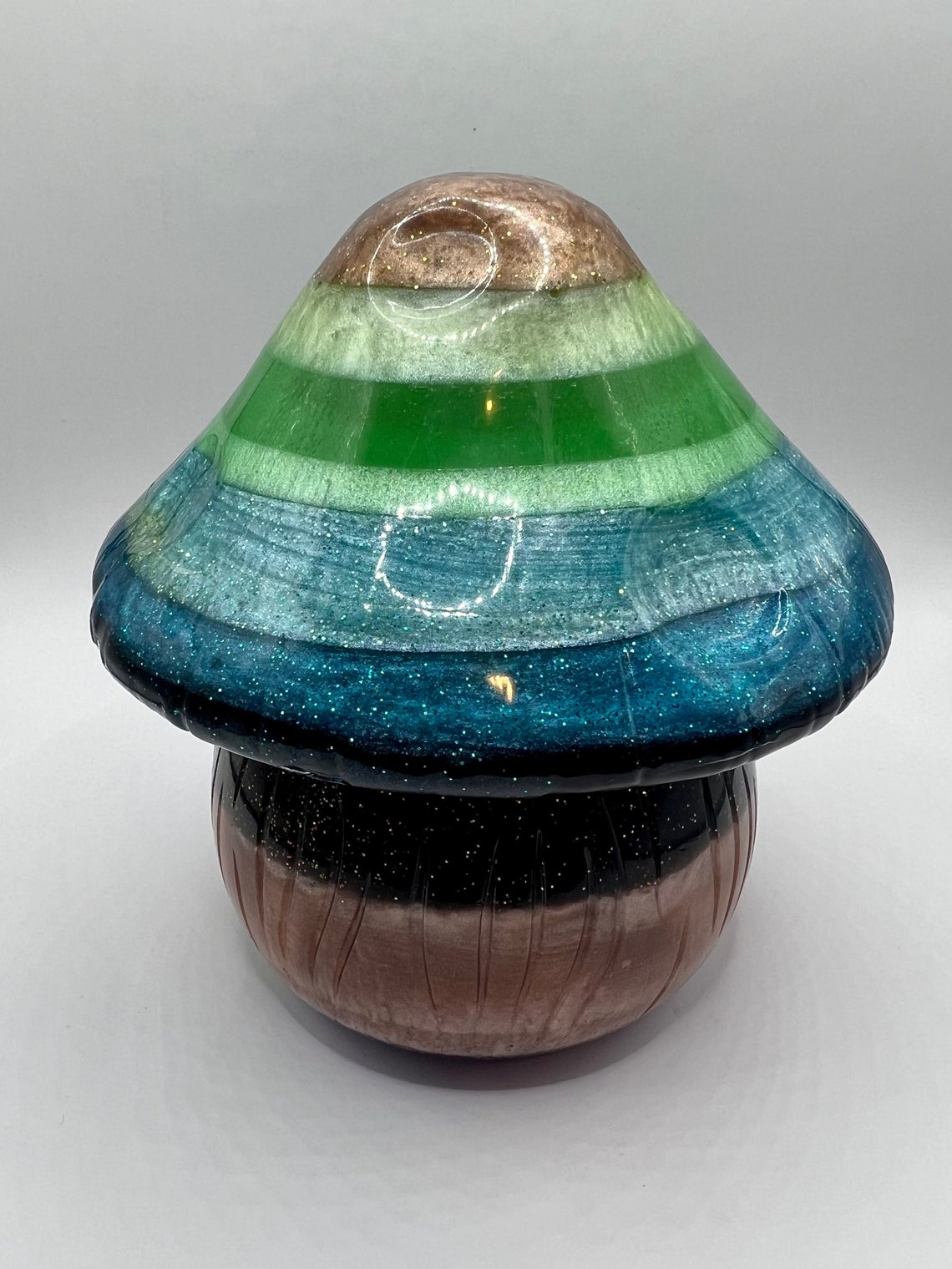 Multi Colored Epoxy Resin Mushroom Jar - Etsy