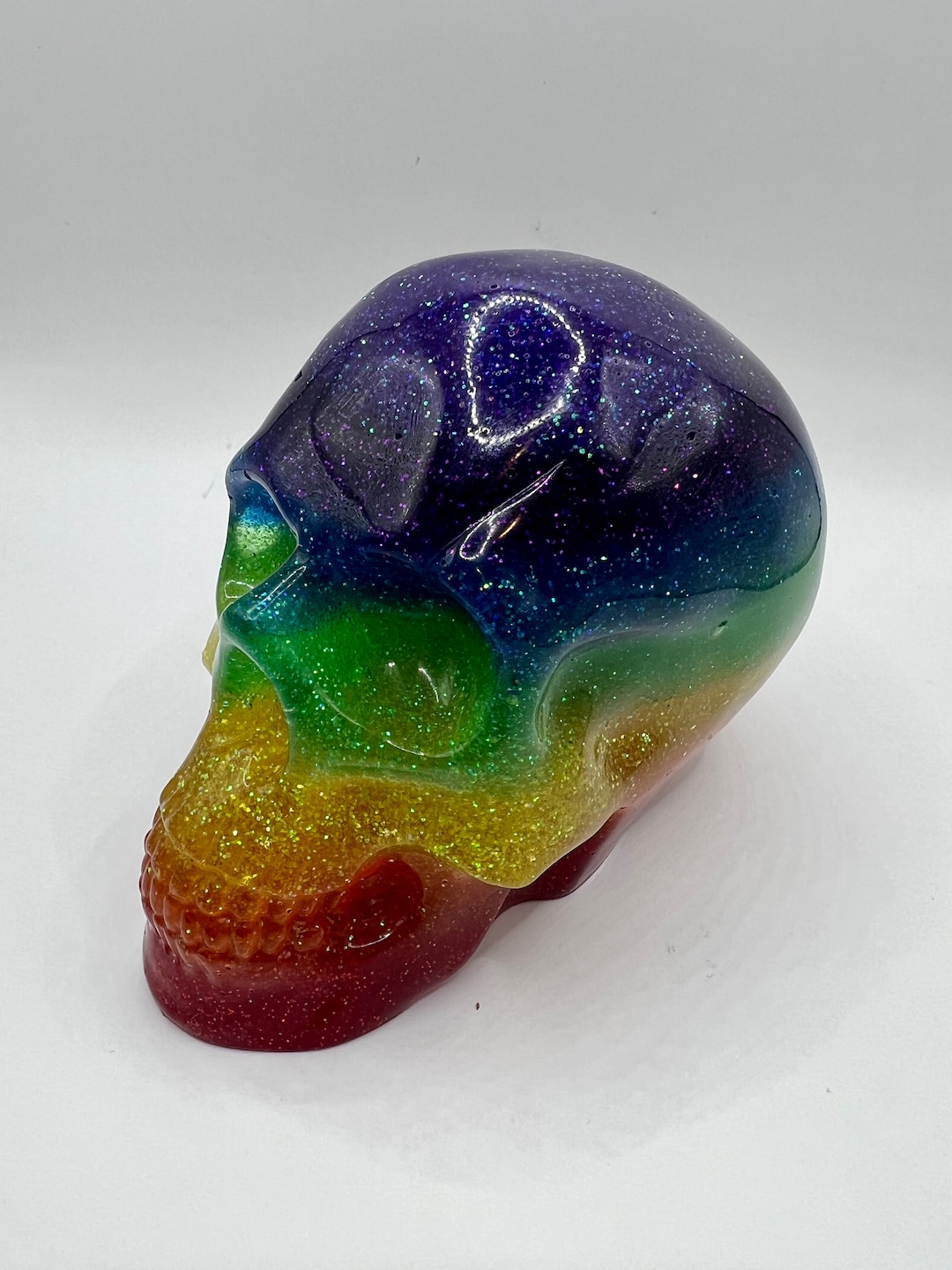 Rainbow Epoxy Resin Skull (large) - Etsy
