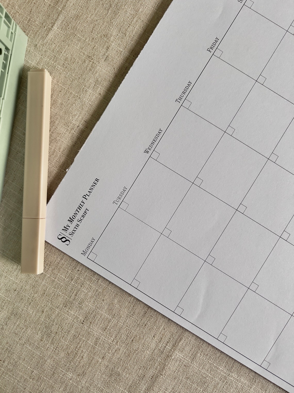 My Monthly Calendar Planner Notepad - Etsy UK
