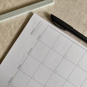My Monthly Calendar Planner Notepad - Etsy UK