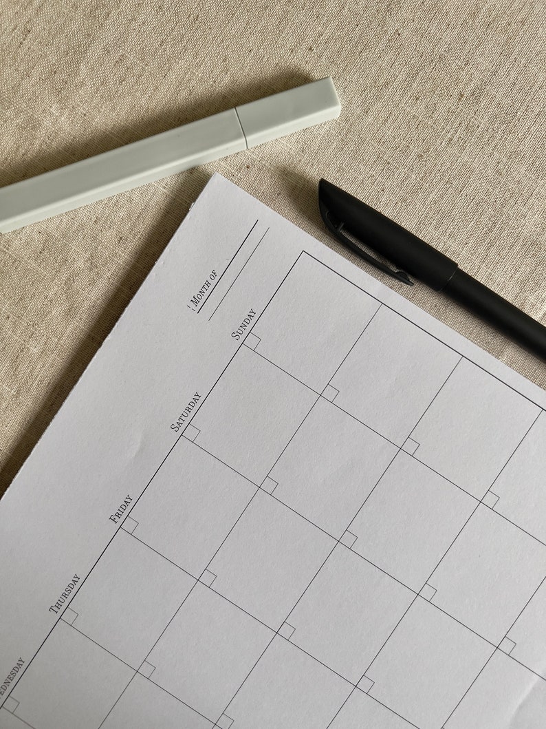 My Monthly Calendar Planner Notepad - Etsy UK