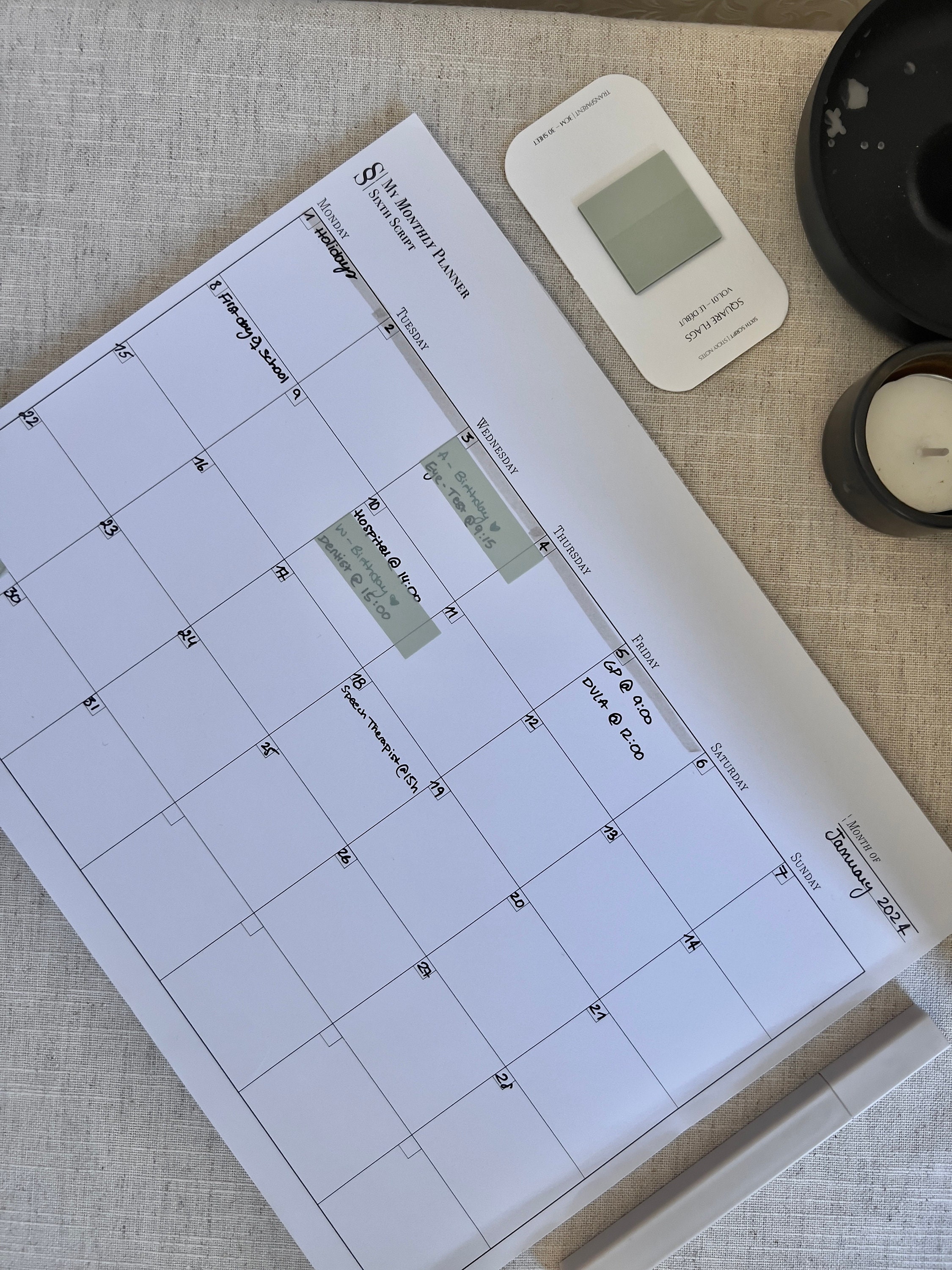 My Monthly Calendar Planner Notepad - Etsy UK