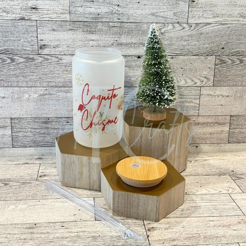 Coquito Y Chisme Sublimated Glass Cup - Etsy