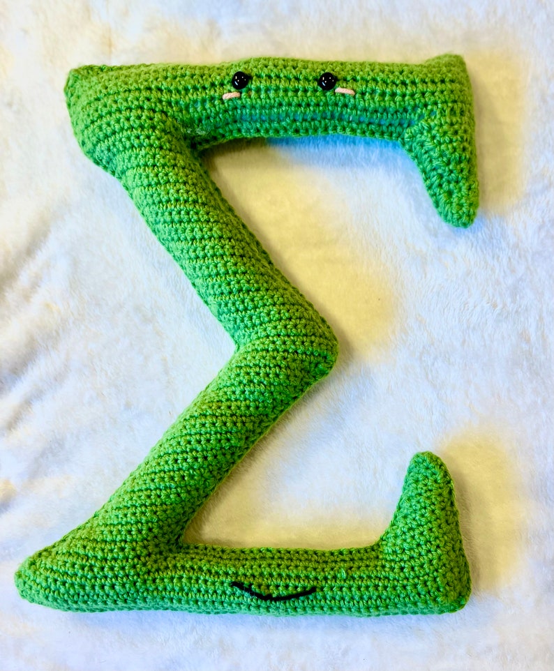 Sigma Symbol Cuddler Crochet Pattern, Sigma Amigurumi Pattern, Math ...