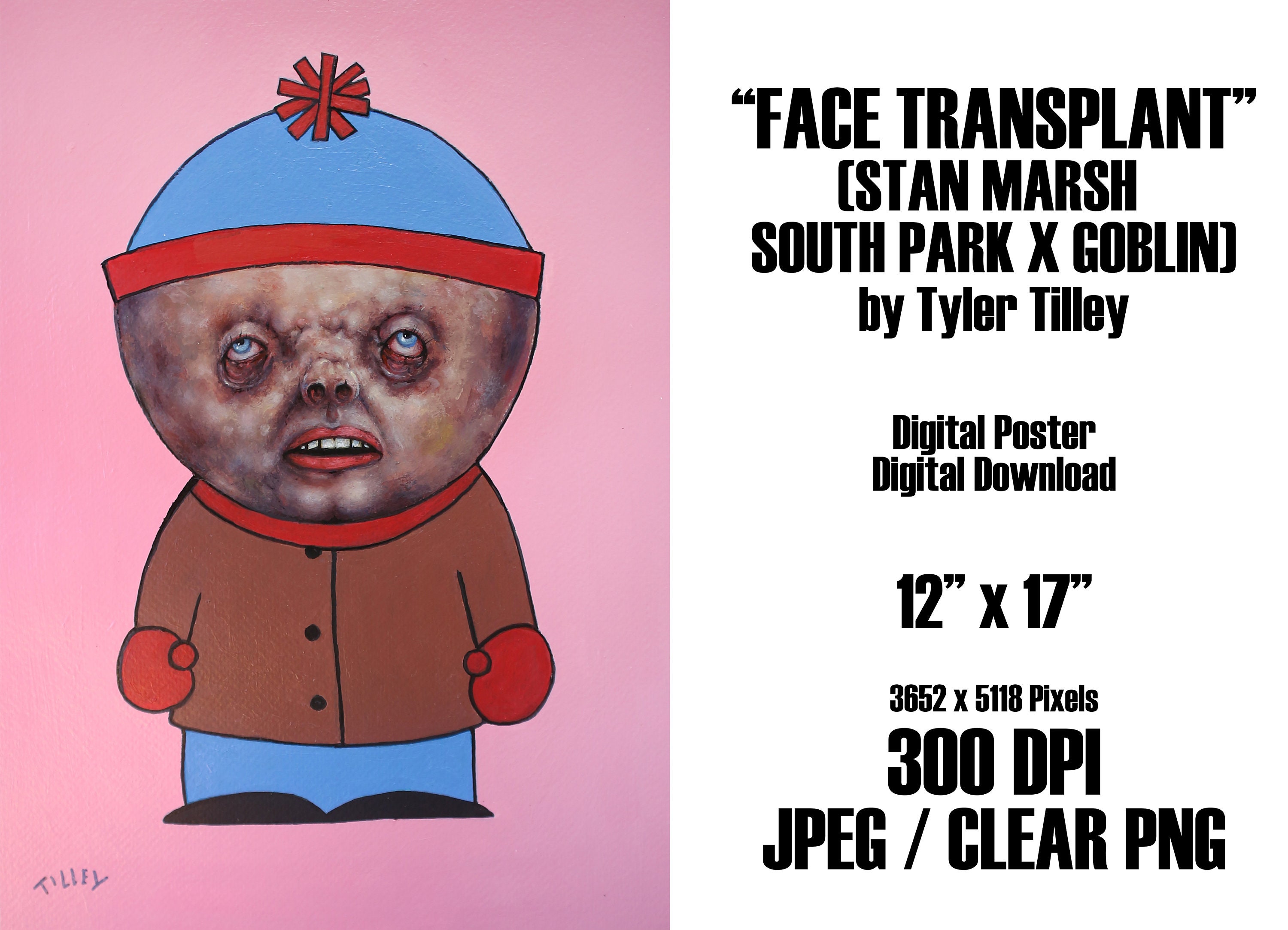 Face Transplant Digital Wall Art by Tyler Tilley Pop Surreal Digital ...