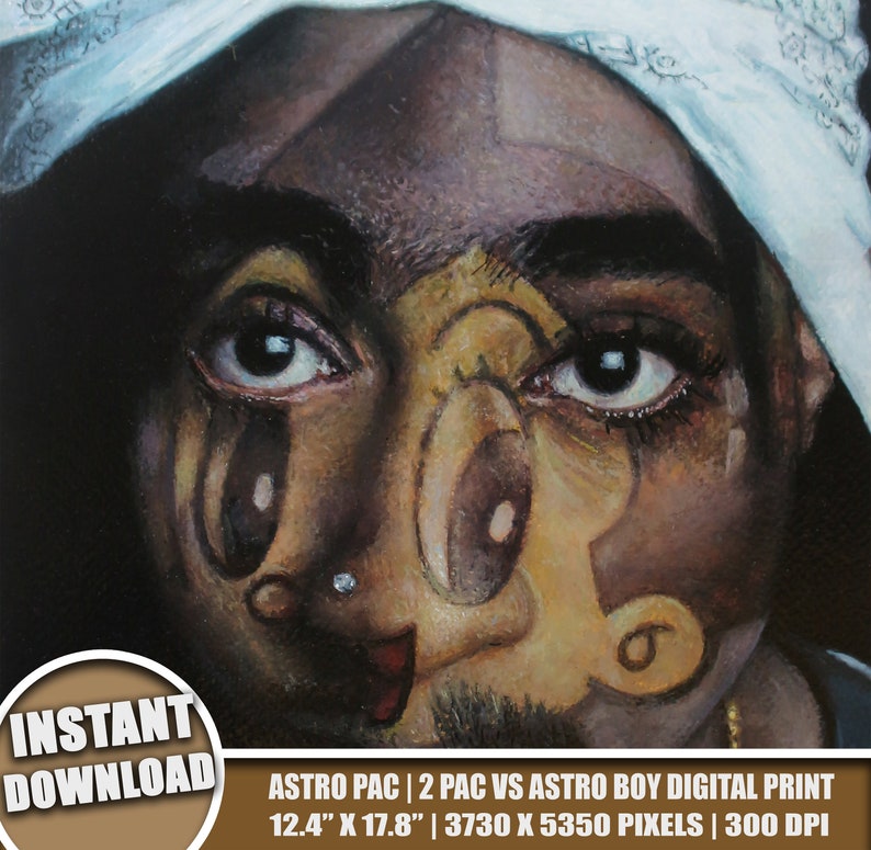 Astro Pac: Astro Boy VS 2 Pac Instant Digital Download Digital Wall Art ...