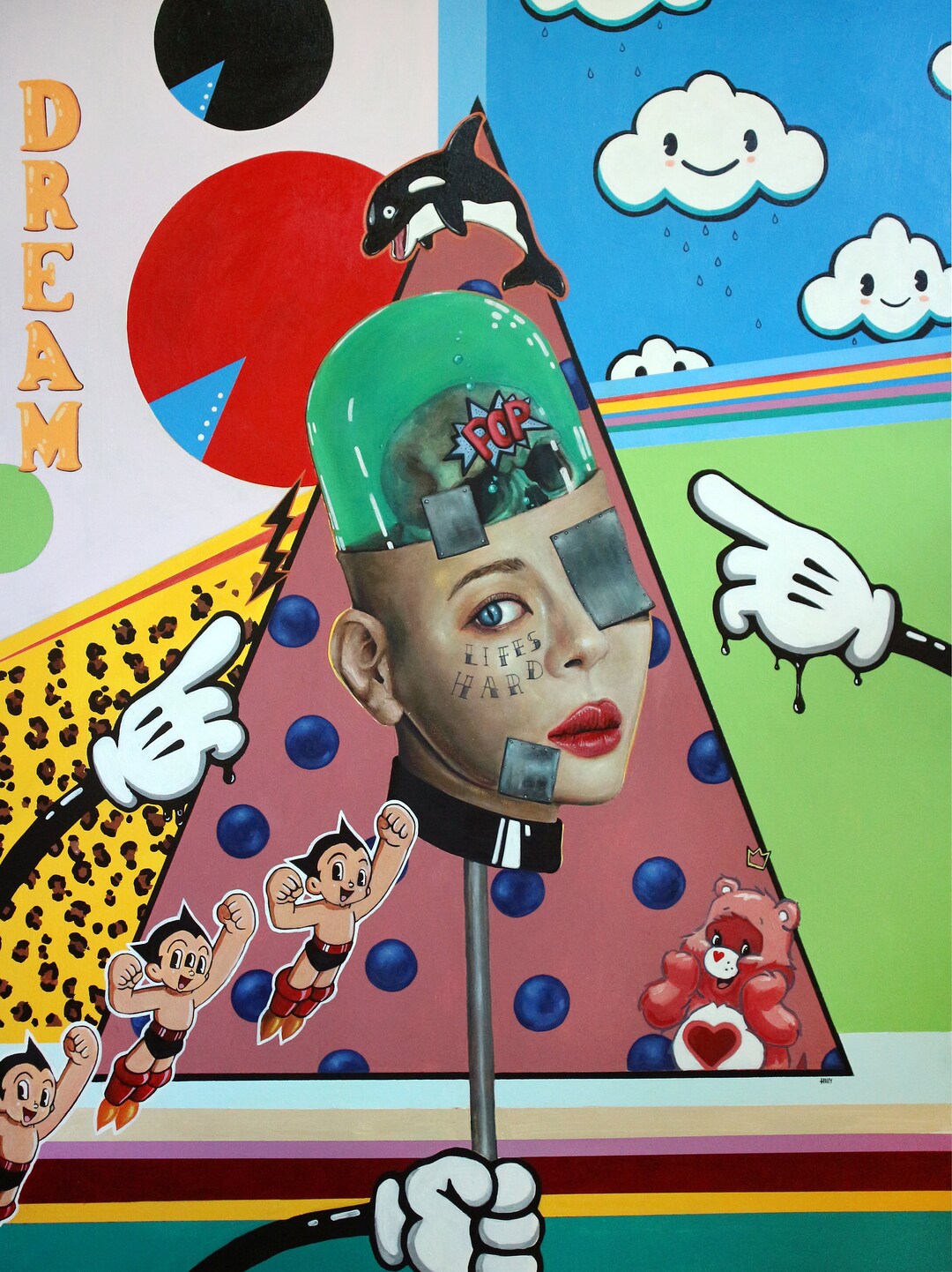 Dadaist Dream Pop Art Astro Skull | Acid Bath | Melted Dream Digital ...