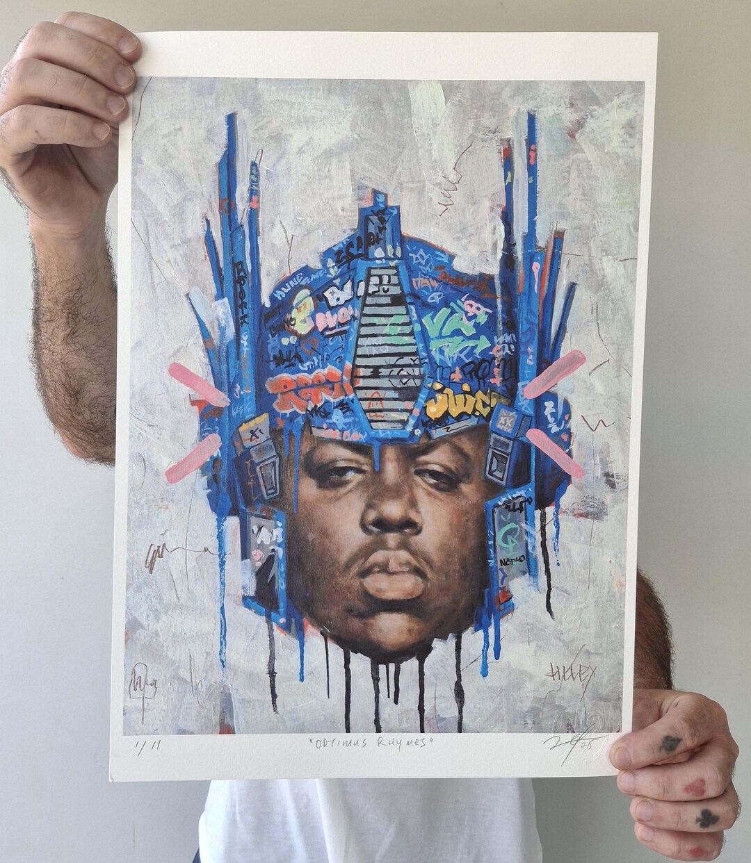 Optimuz Rhymes | Modern Pop Culture Portrait | Rap Robot | Limited ...