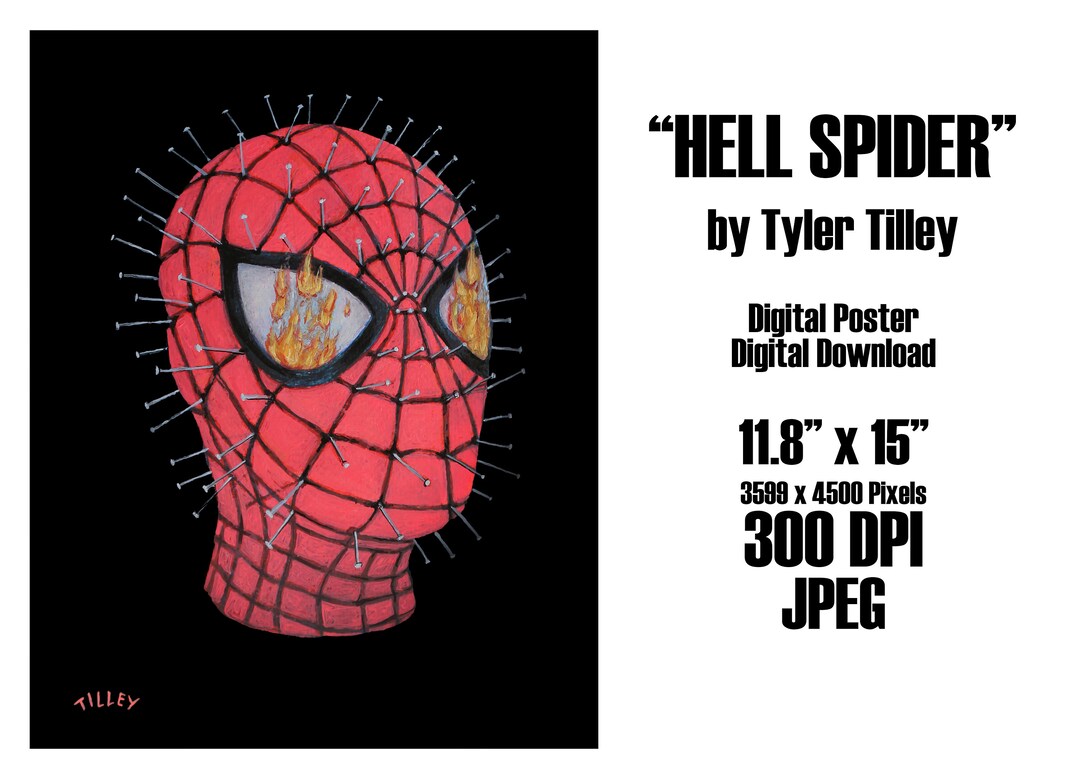 Hell Spider Art Print: Spiderman Hellraiser Mashup (digital Download ...