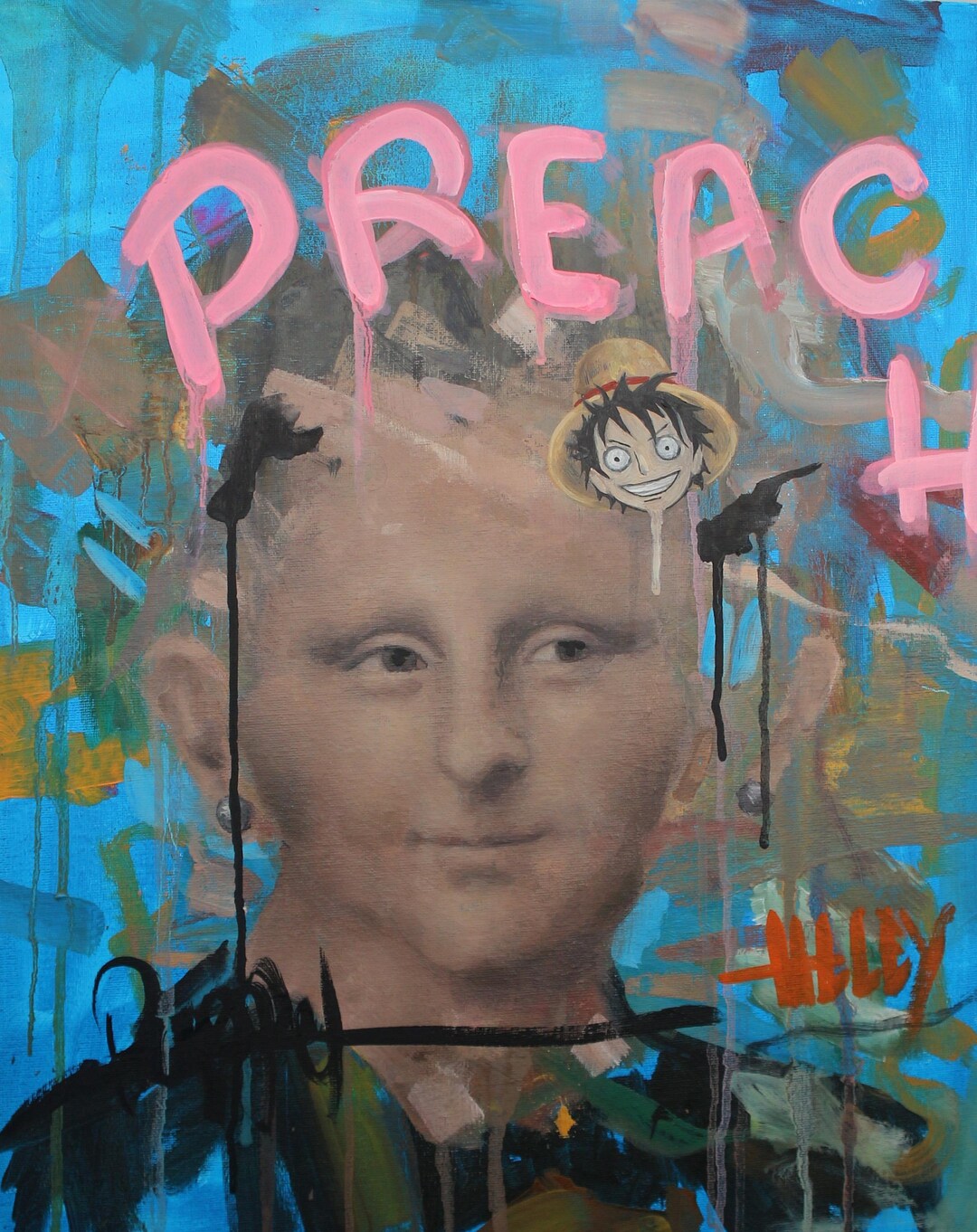 Preach Puppet | Modern Pop Culture Portrait | Mona Lisa Abstract Bath ...