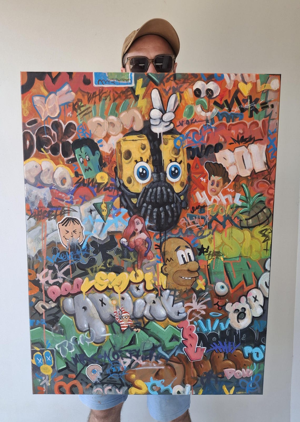 Bane BOB Oil Painting: Pop Culture Abstract Surrealism - Etsy
