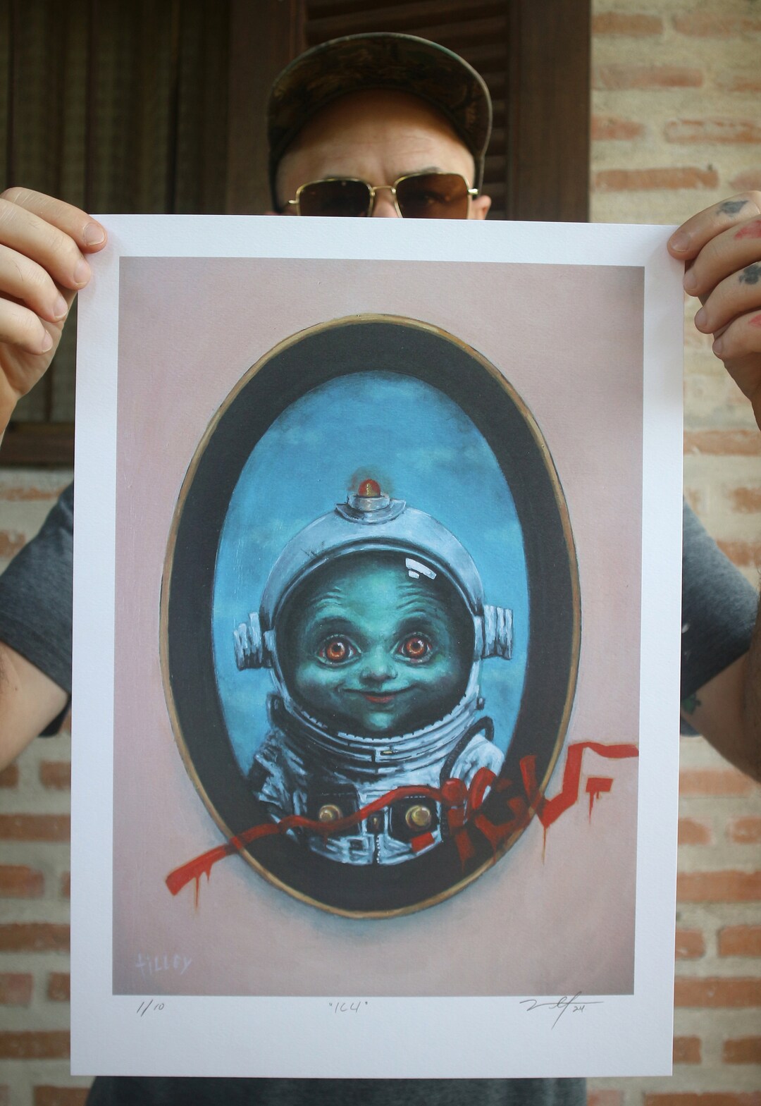 ICU Limited Edition Signed Print only 10 29.7cm X 42cm Free Shipping Alien Invasion Print Mars ...