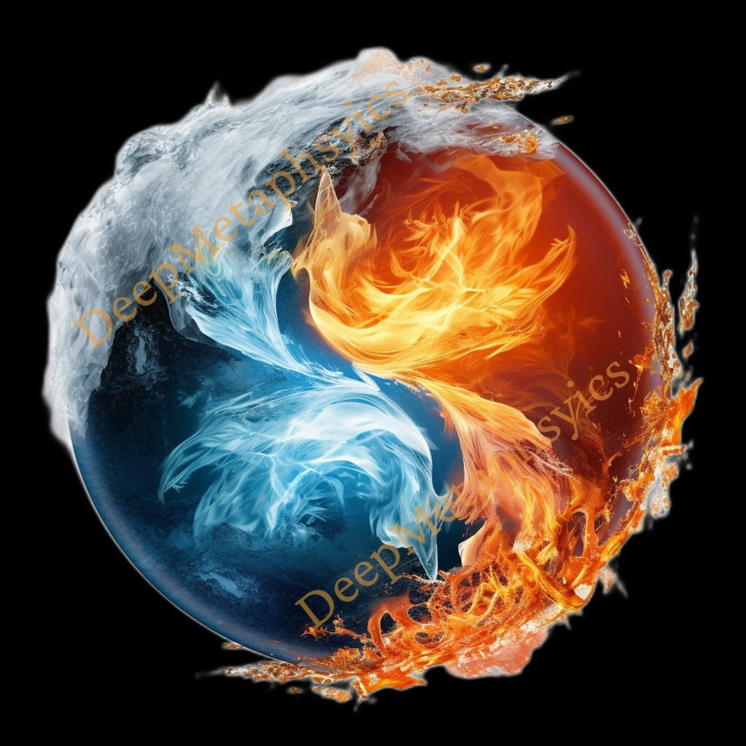 Yin Yang Fire and Ice Image - Etsy