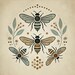 Bee Wall Art | Digital Download | Boho Honeybee Print Minimalist ...