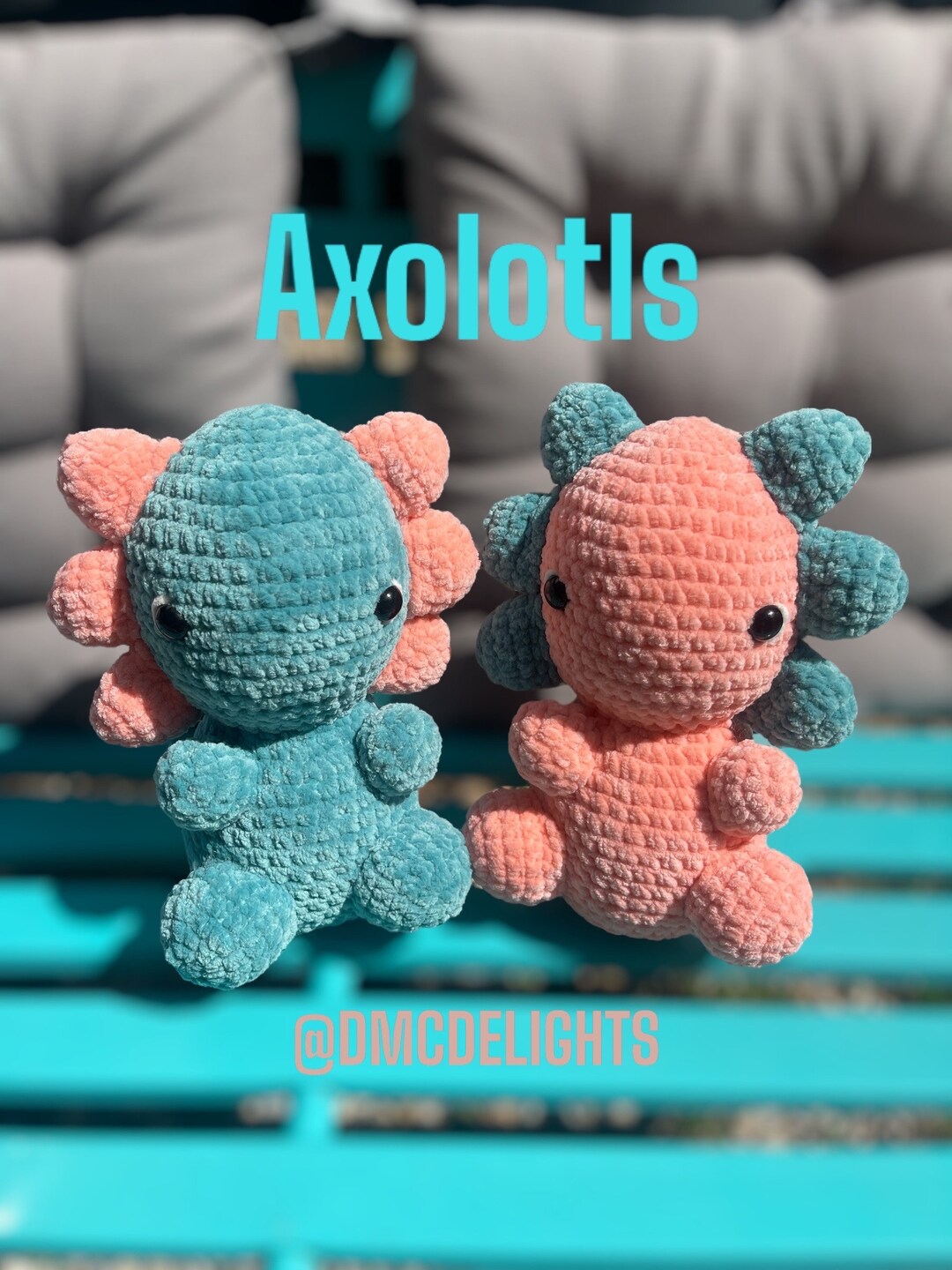 Minecraft Axolotl-Crochet Axolotl-Crochet Animal-Stuffed Amigurumi ...