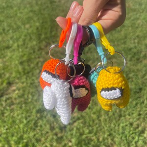 Among Us Keychain-crochet Among Us-crochet Keychain Toy-stuffed ...
