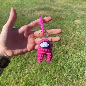 Among Us Keychain-crochet Among Us-crochet Keychain Toy-stuffed ...