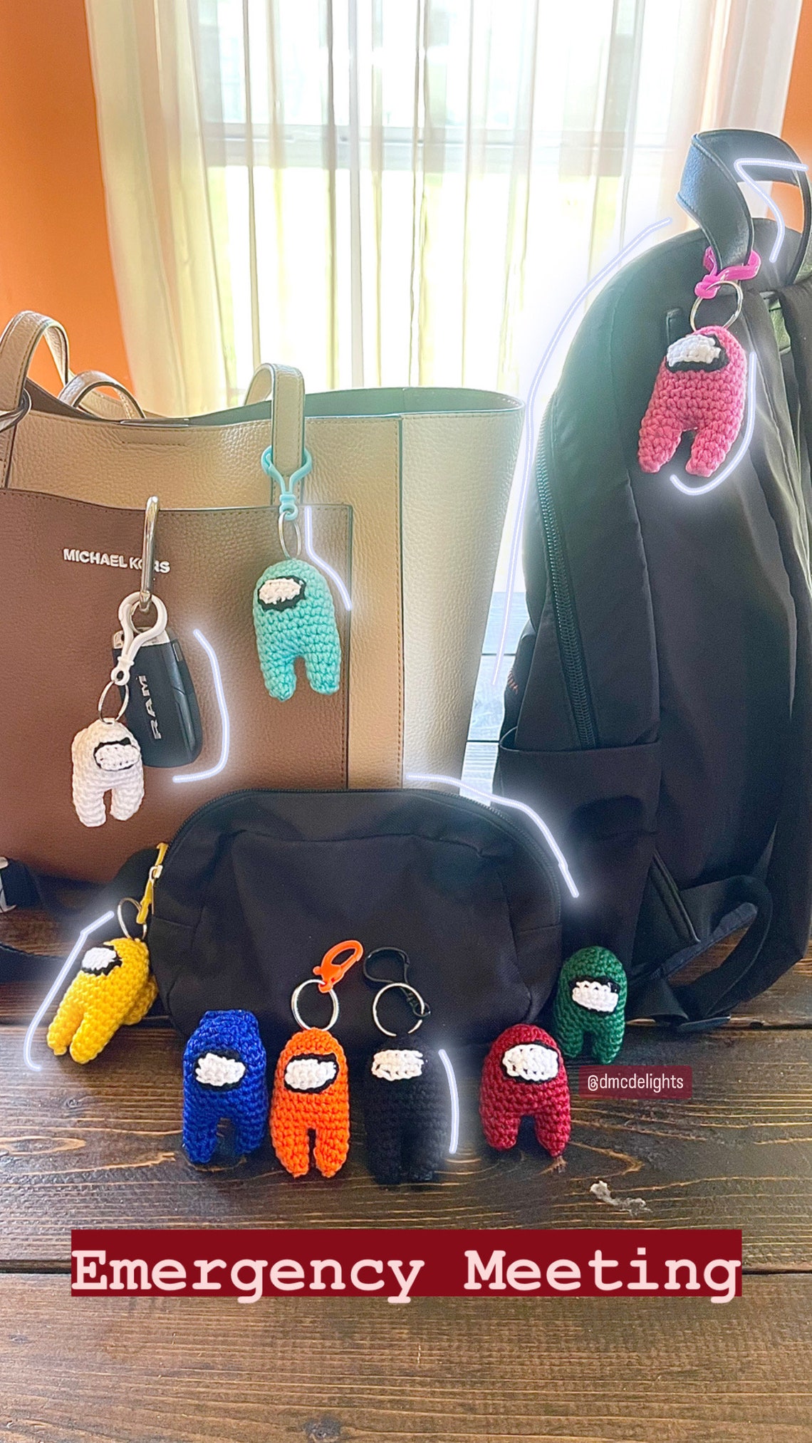 Among Us Keychain-crochet Among Us-crochet Keychain - Etsy