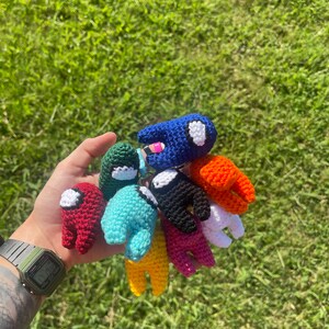 Among Us Keychain-crochet Among Us-crochet Keychain Toy-stuffed ...