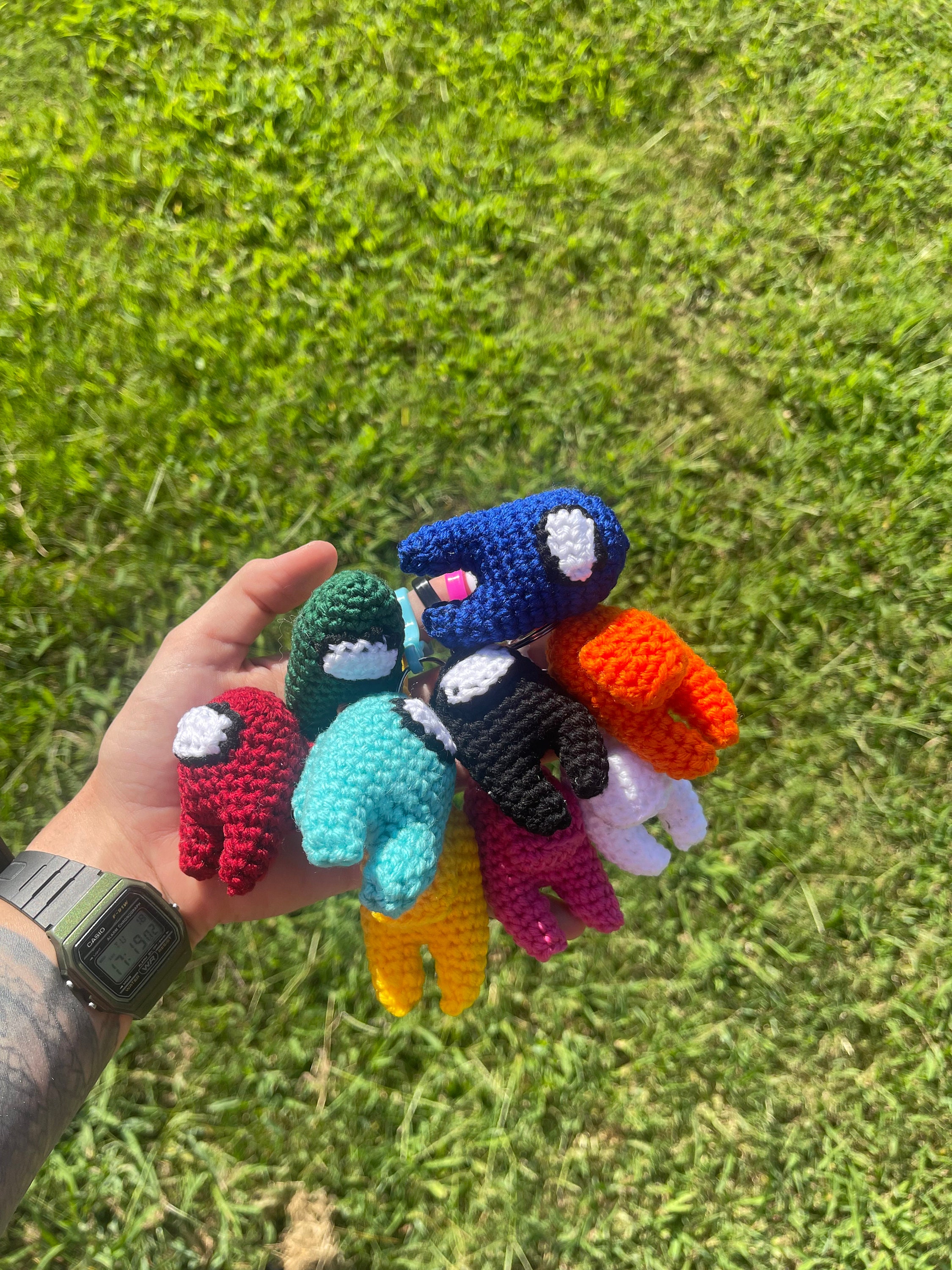 Among Us Keychain-crochet Among Us-crochet Keychain Toy-stuffed ...