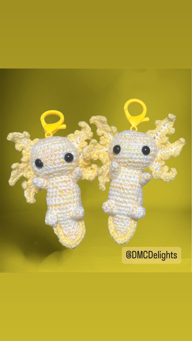 Minecraft Axolotl Keychain-backpack Chain-crochet Axolotl-crochet ...