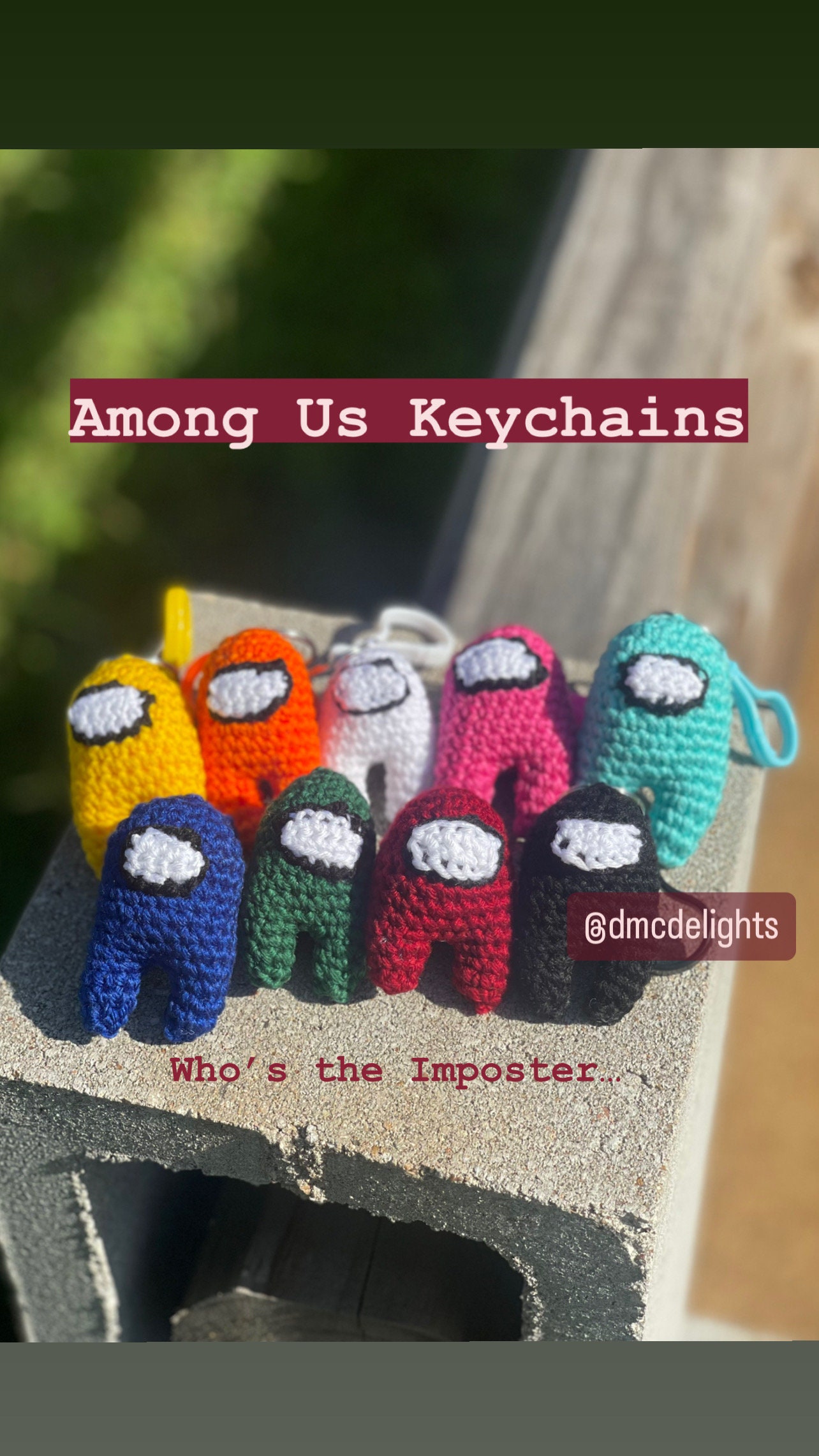 Among Us Keychain-crochet Among Us-crochet Keychain Toy-stuffed ...