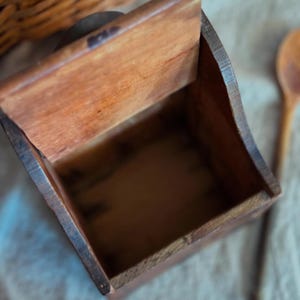 Antique Wood Salt Box - Etsy