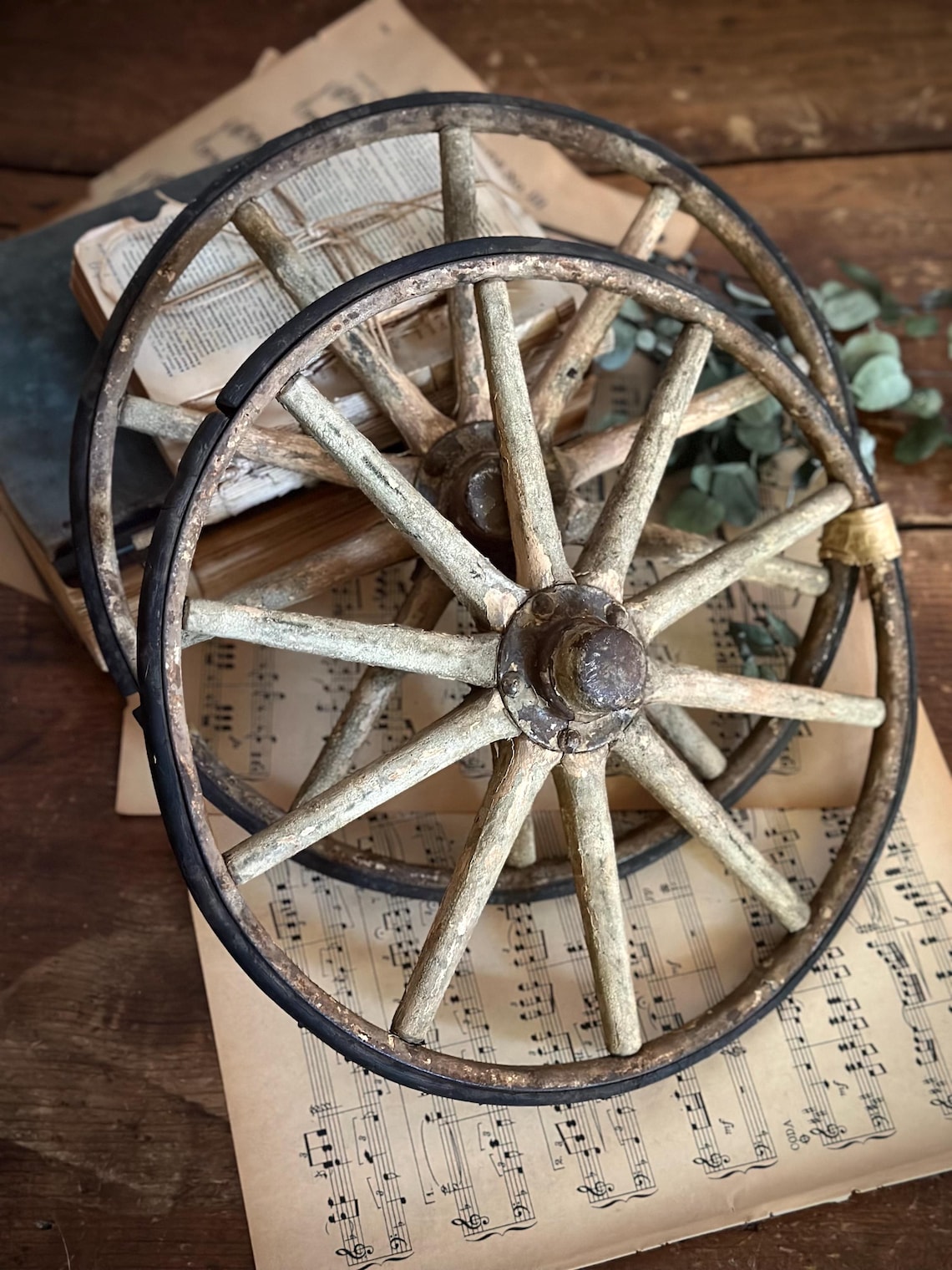 French Antique Cart Wheels - Etsy