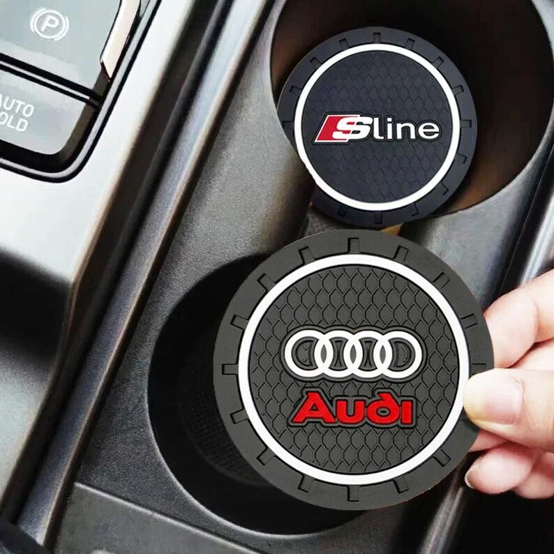 Audi and Audi S Line Logo Cup Coaster Mats Anti Slip - 2pcs - A6 C5 C6 ...