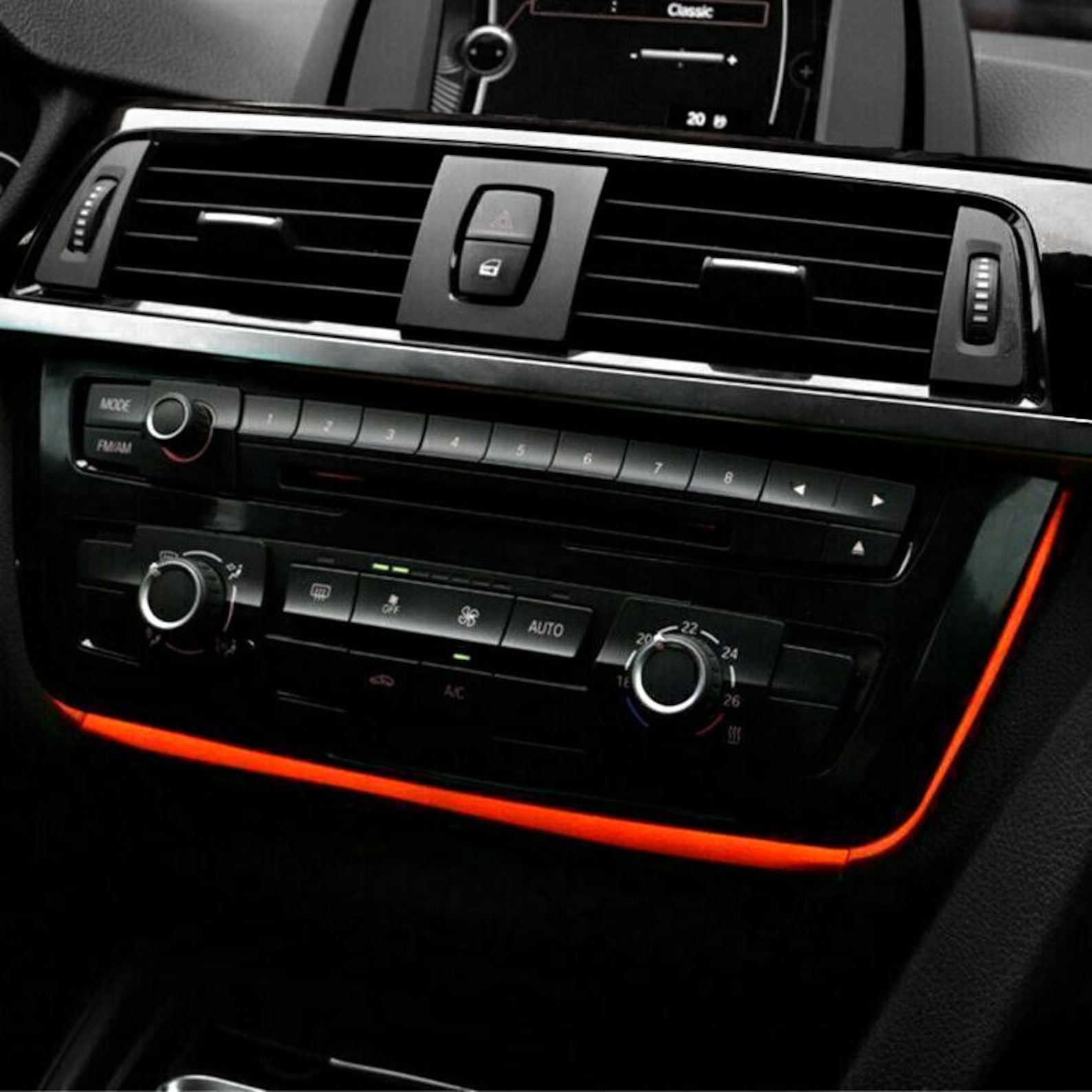 LED Ambient Lighting Radio Dashboard Black Trim - BMW F30 3 Series, F32 ...