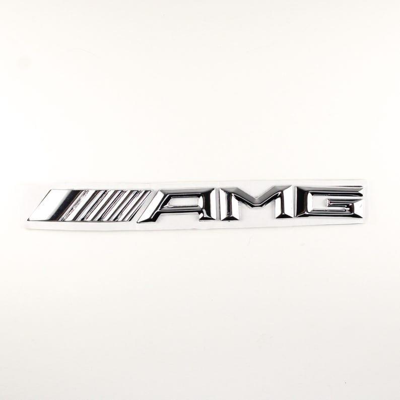 Mercedes-benz AMG Badge Emblem - 2017+ New Style - 3D Black or Silver ...