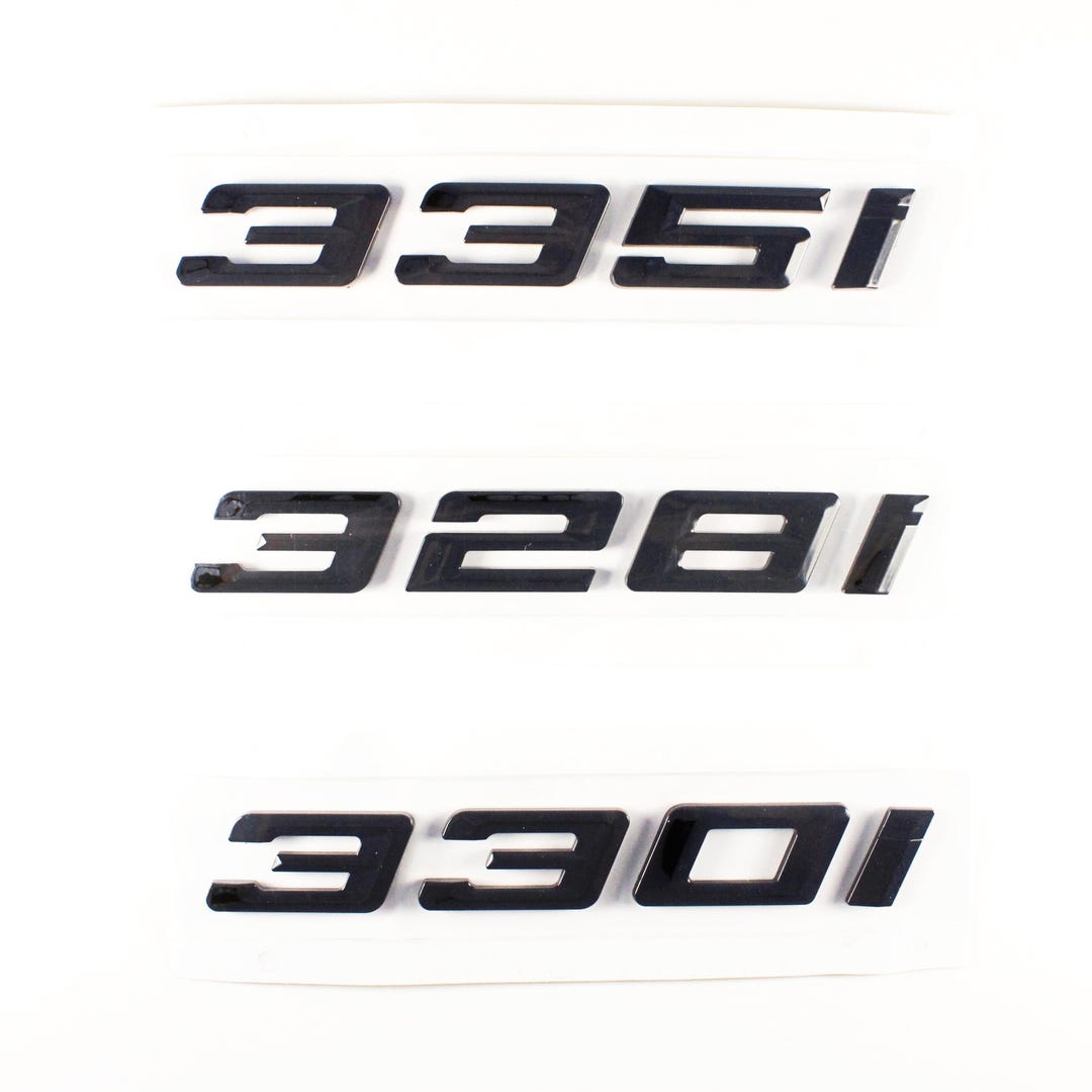 BMW 3 Series Gloss Black Emblem – Custom Trunk Badge, 328i 330i 335i - Etsy