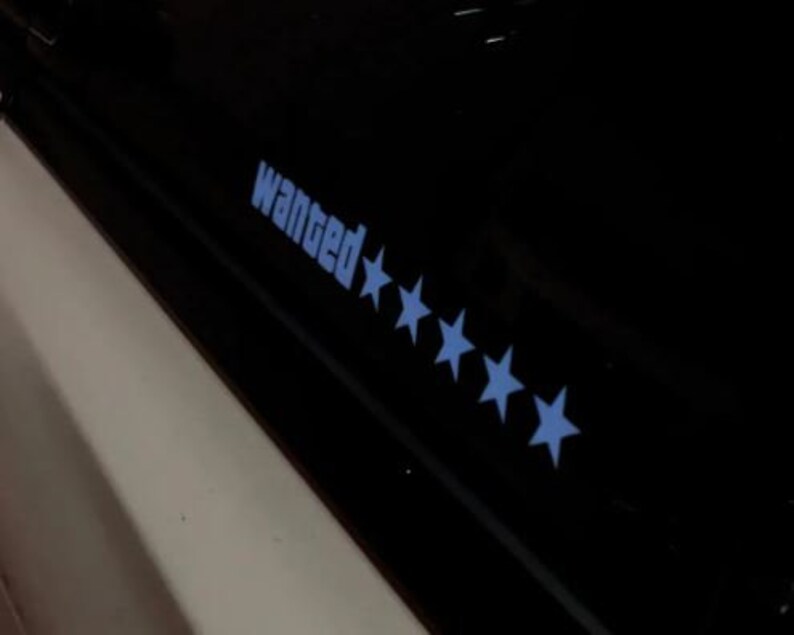 GTA 5 Star Wanted Level LED Car Window Decal – Animated Sticker | GTA V ...