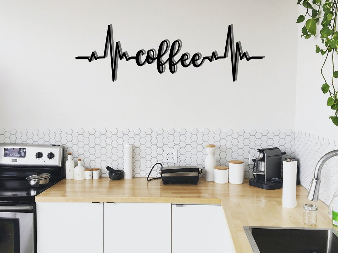 Coffee Sign Wall Art Decor, Kitchen Decor, Breakfast Room Decor, Coffee ...