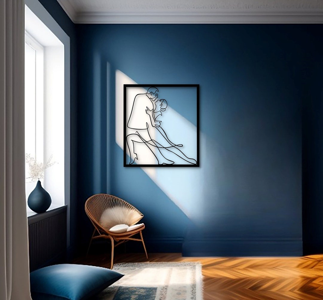 Tango Dancing Couple Metal Wall Art Decor for Home Office Decoration ...