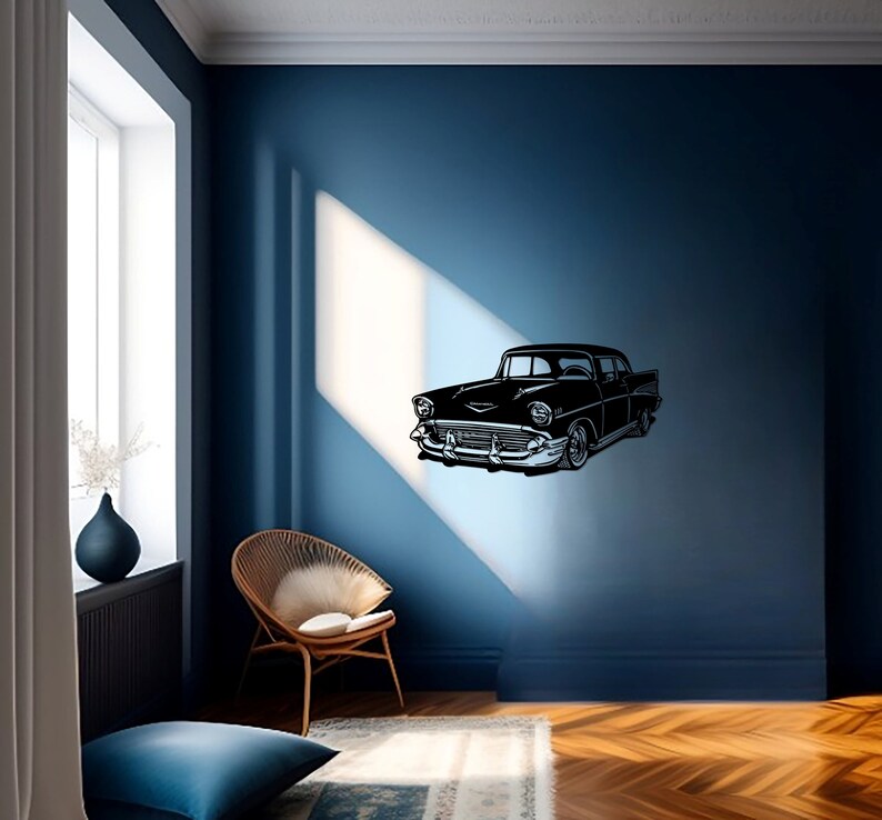 Chevrolet Metal Wall Art Classic Car Decor for Home & Office Unique ...