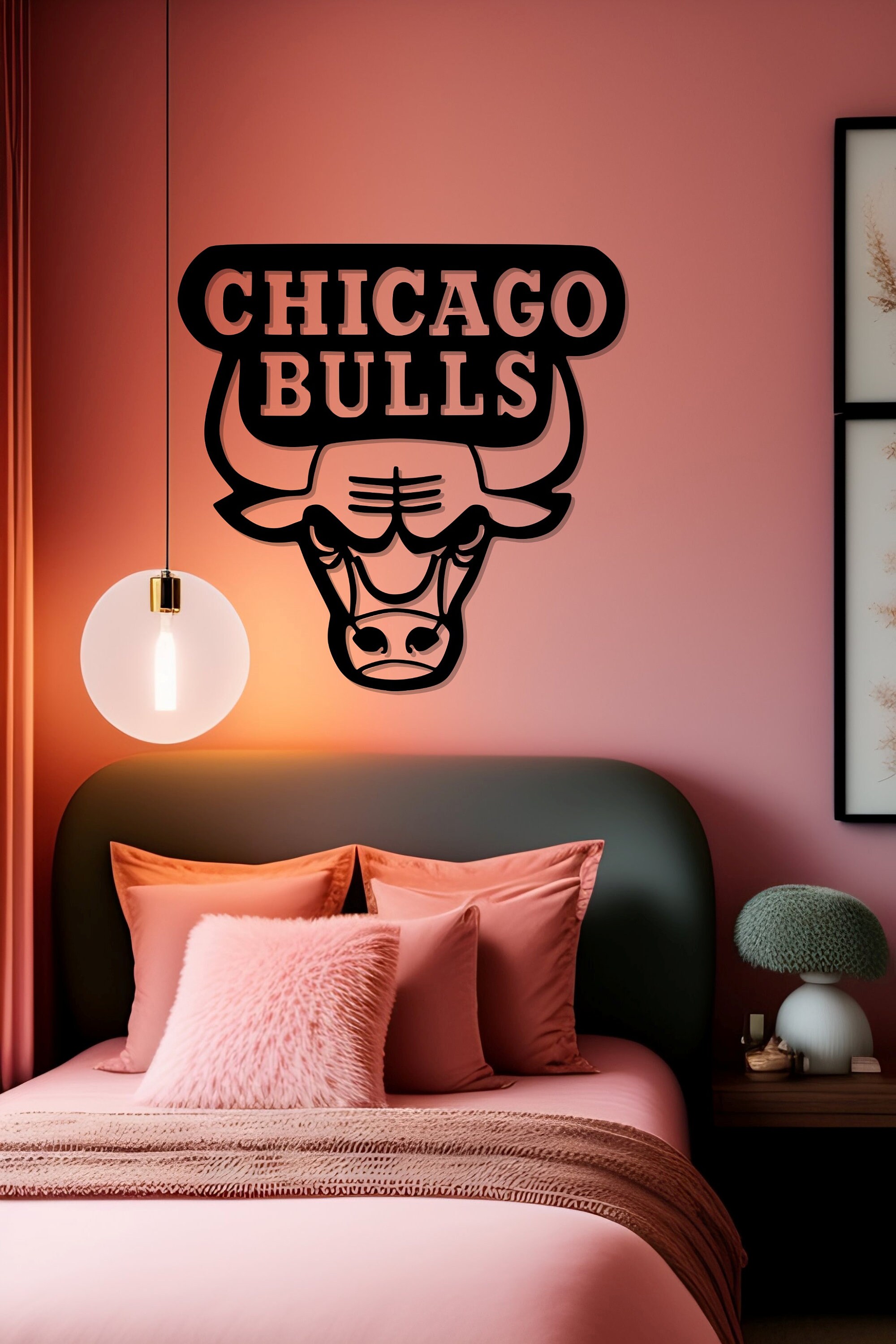 Chicago Bulls Logo Metal Wall Art Unique Housewarming Gift for ...