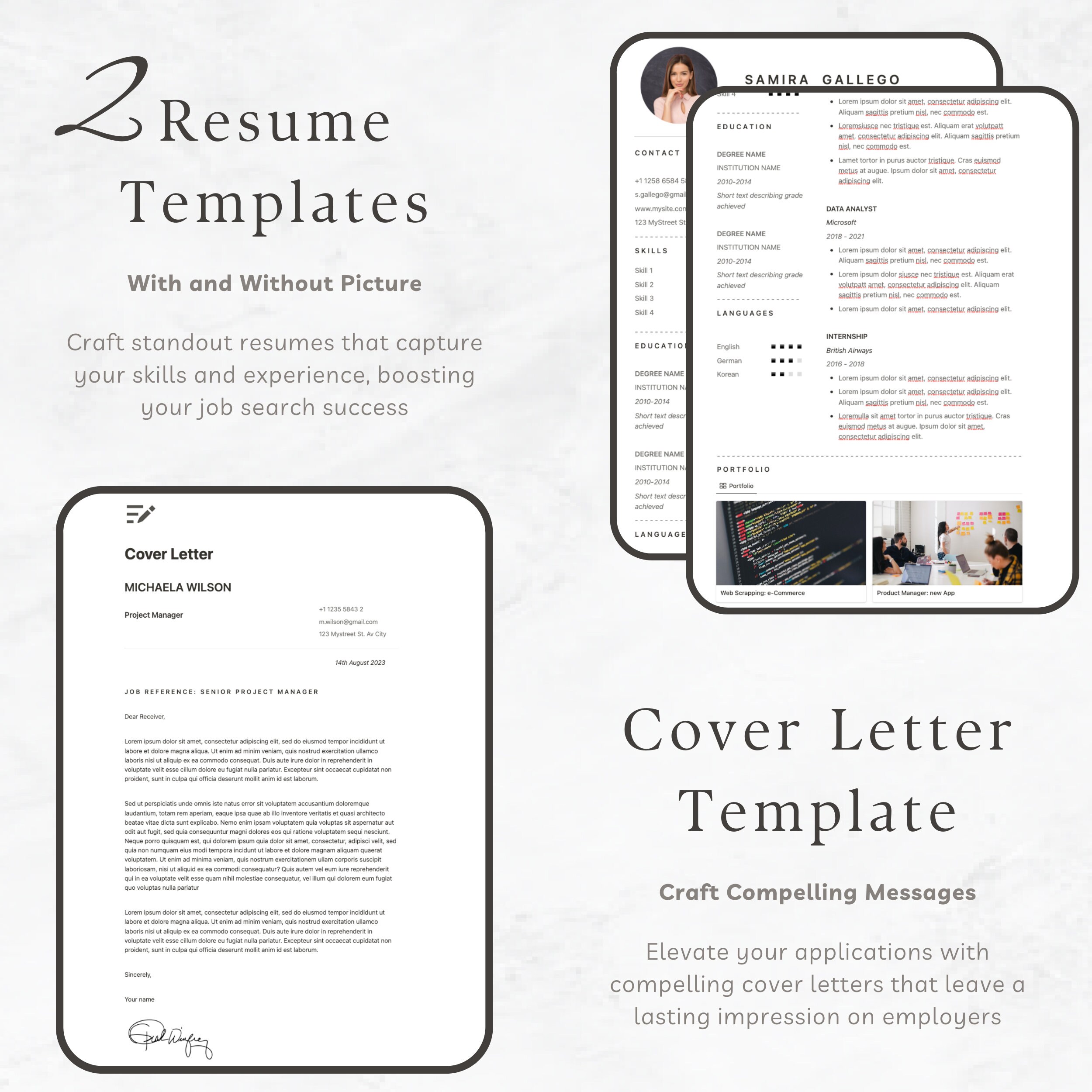 Job Search Tracker · Resume Template · Career Planner Notion Template ...