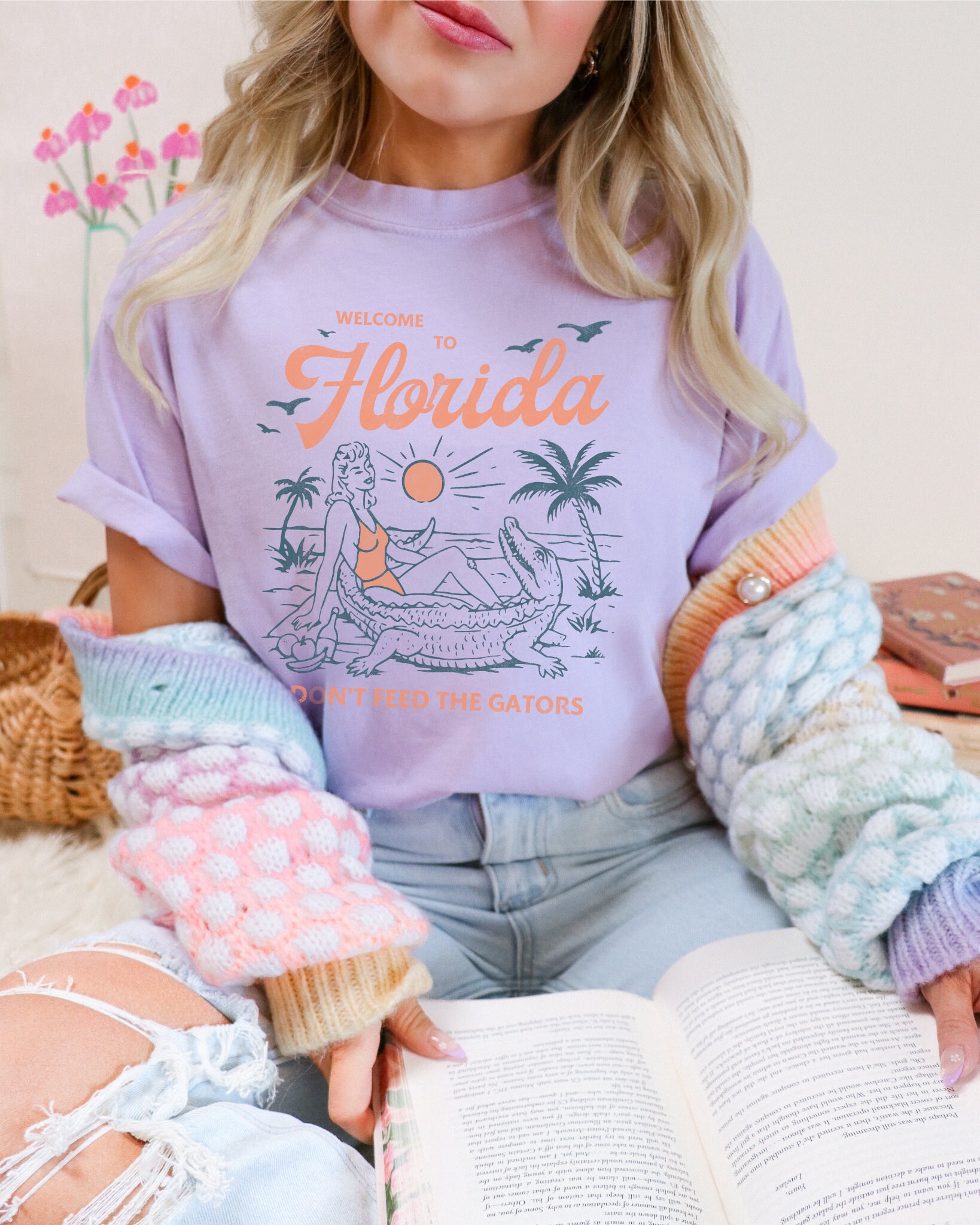 Florida Shirt, Sunshine Shirt, Beachy Shirt, Ocean Shirt, Alligator ...