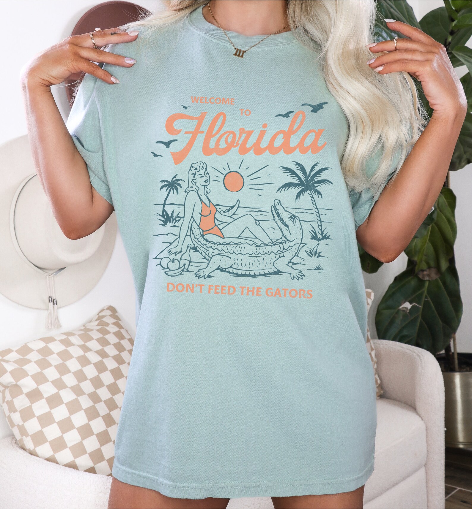 Florida Shirt, Sunshine Shirt, Beachy Shirt, Ocean Shirt, Alligator ...