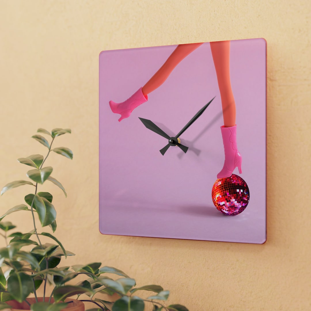 Disco Cowgirl Acrylic Wall Clock, Disco Cowgirl Bachelorette, Space ...