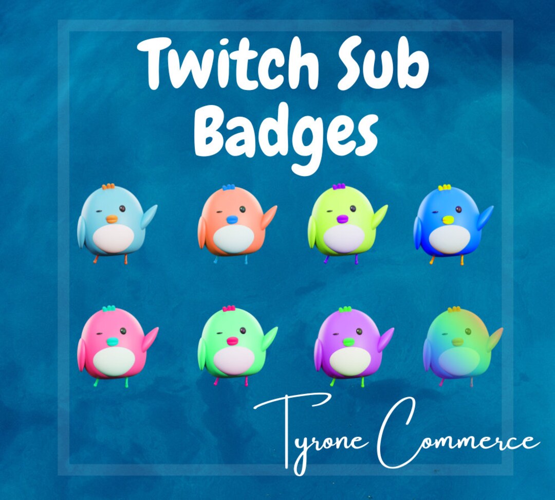 Twitch Sub Badges, Penguin Sub Badges, Bird Sub Badges, Bit Badges ...
