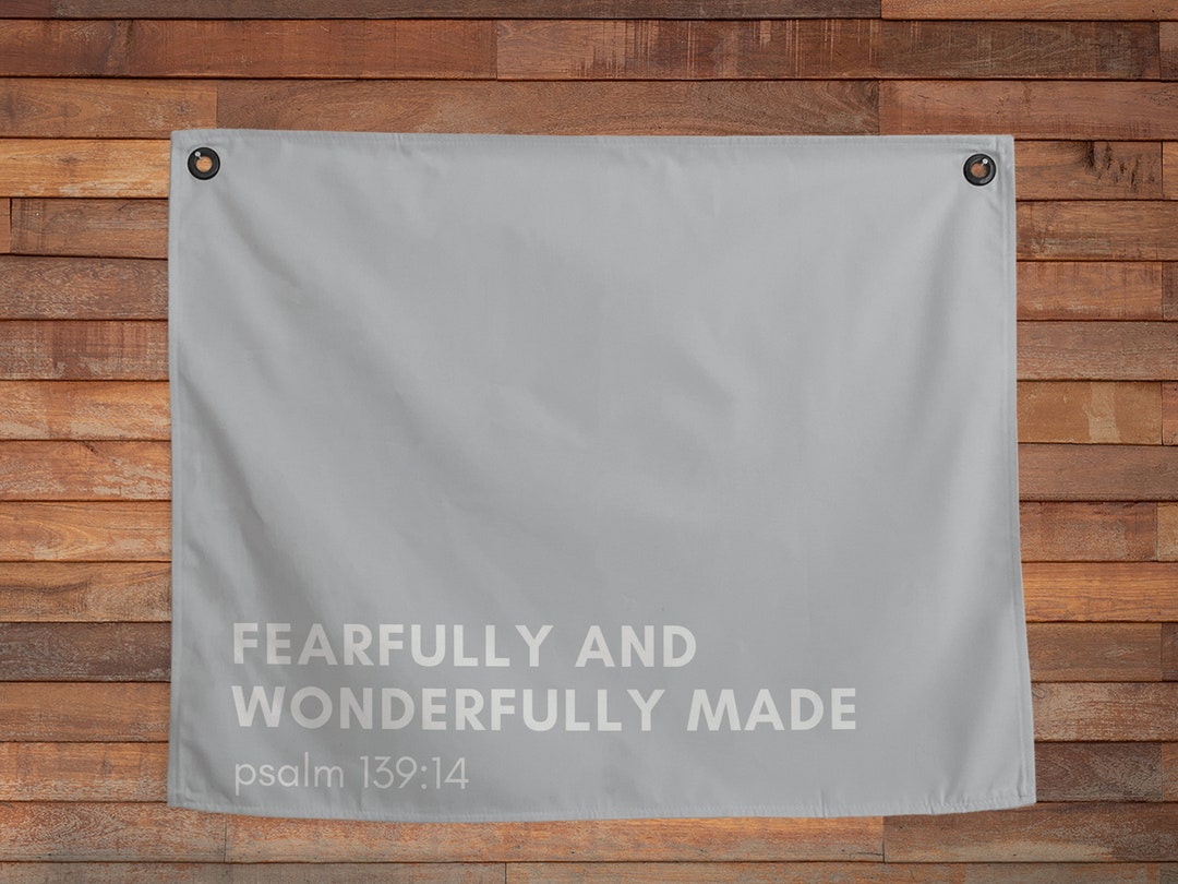 Fearfully and Wonderfully Made Banner Home Decor Religious Decor ...